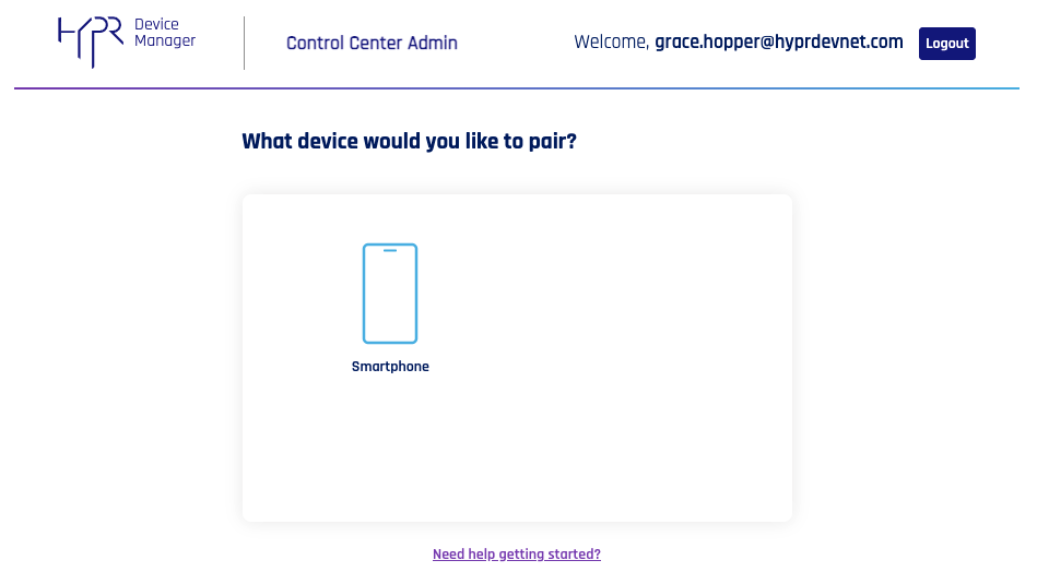Using the HYPR Device Manager